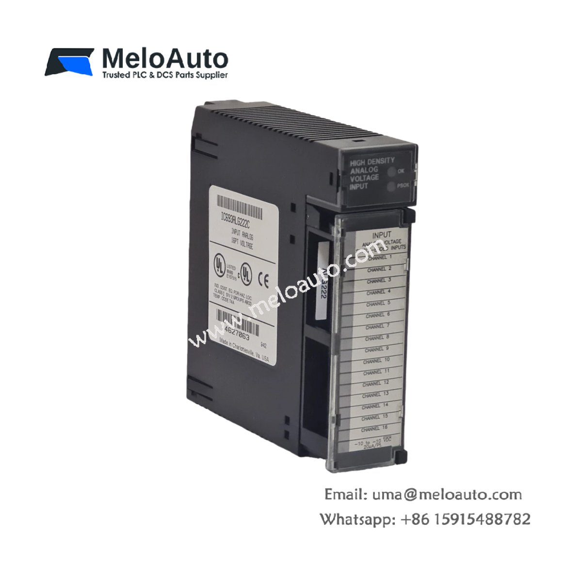 GE IC693ALG222 | 16-Channel Analog Voltage Input Module