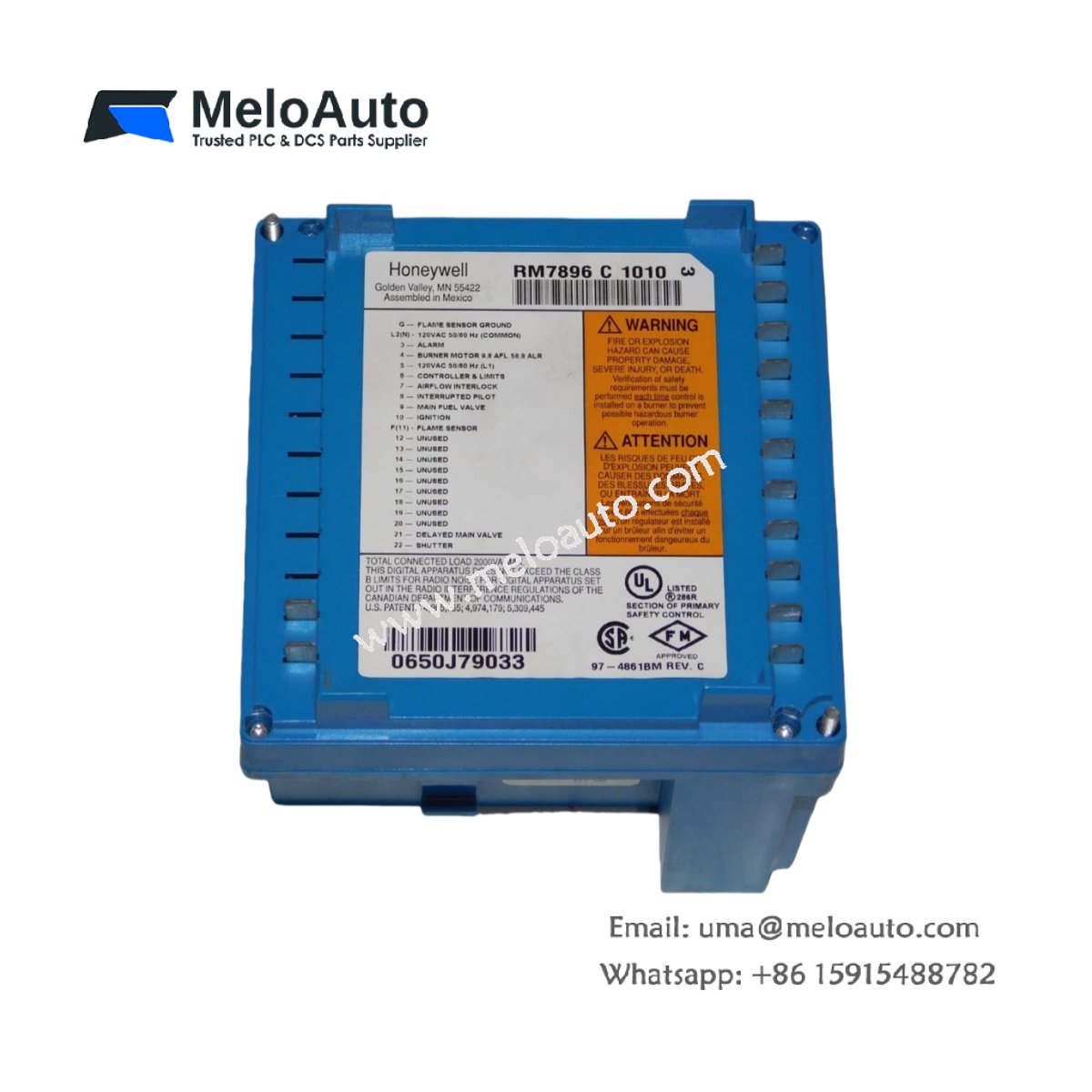 Honeywell RM7896C1010 Primary Burner Control Module